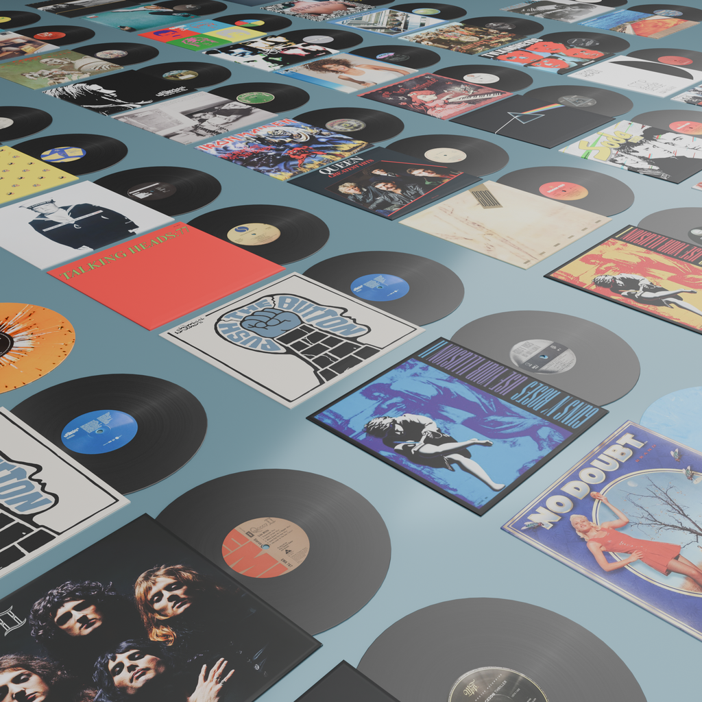 Vinyl Discs collection 47 titles | Music models | BlenderKit