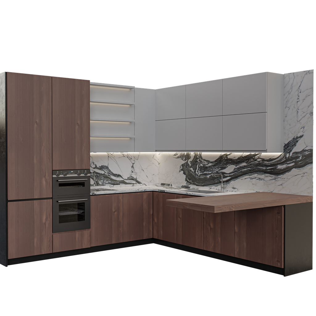 Kitchen modern 21 | Kitchen Sets models | BlenderKit