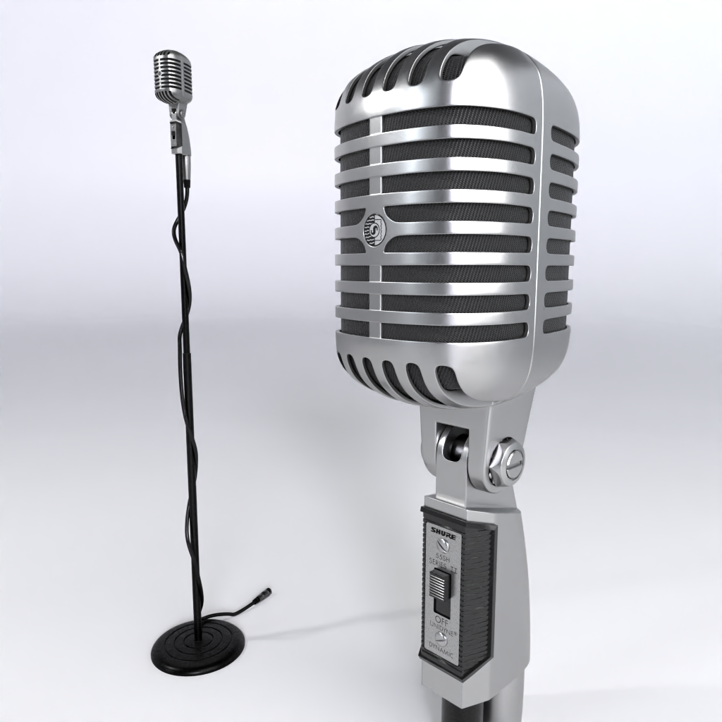 Shure 55SH Microphone | Musical Instruments models | BlenderKit