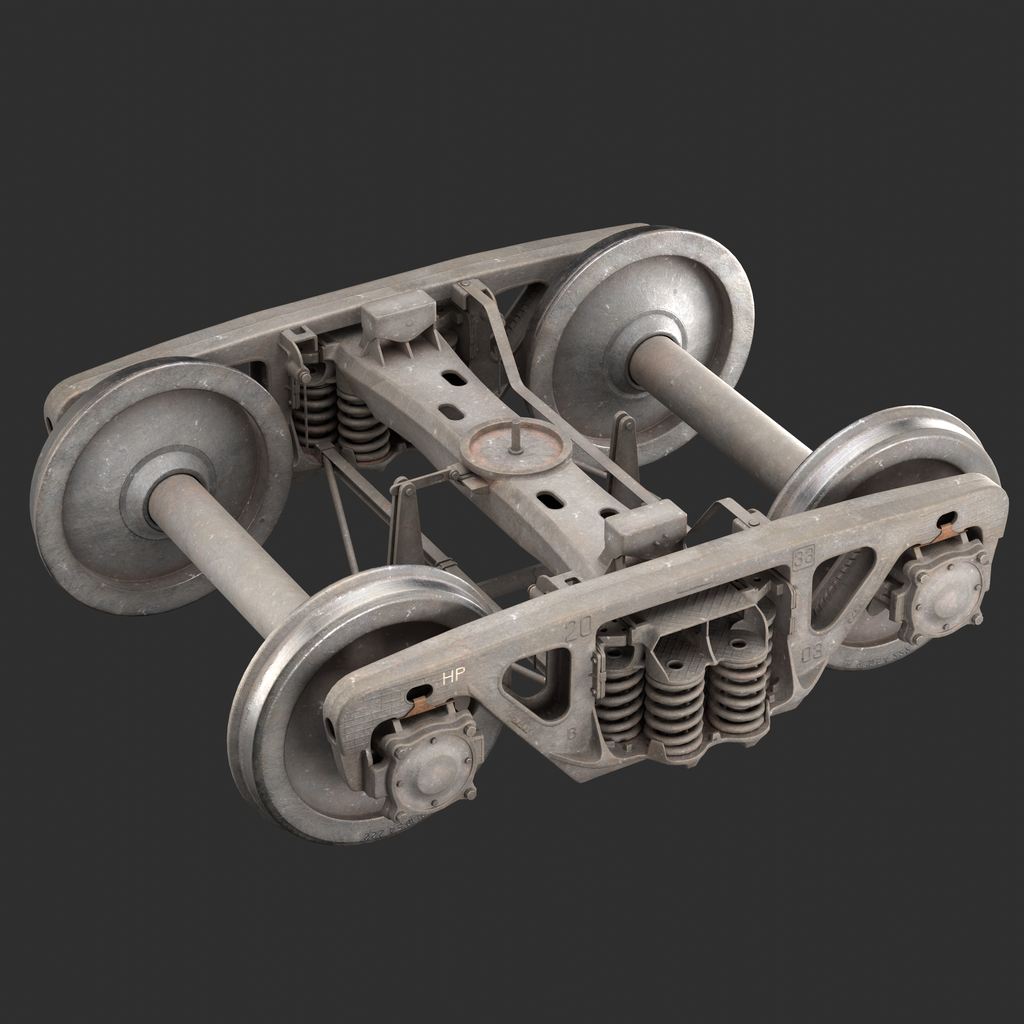 Wagon bogie | Railed vehicles models | BlenderKit