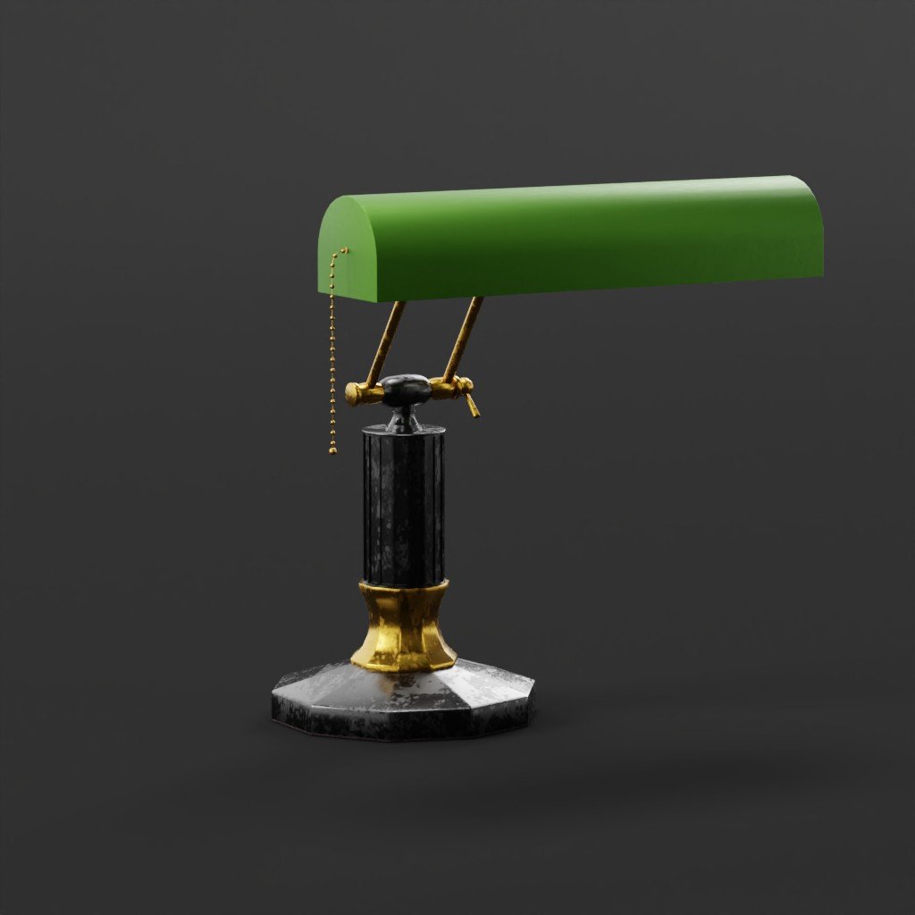 Banker Lamp | Table Lamps models | BlenderKit