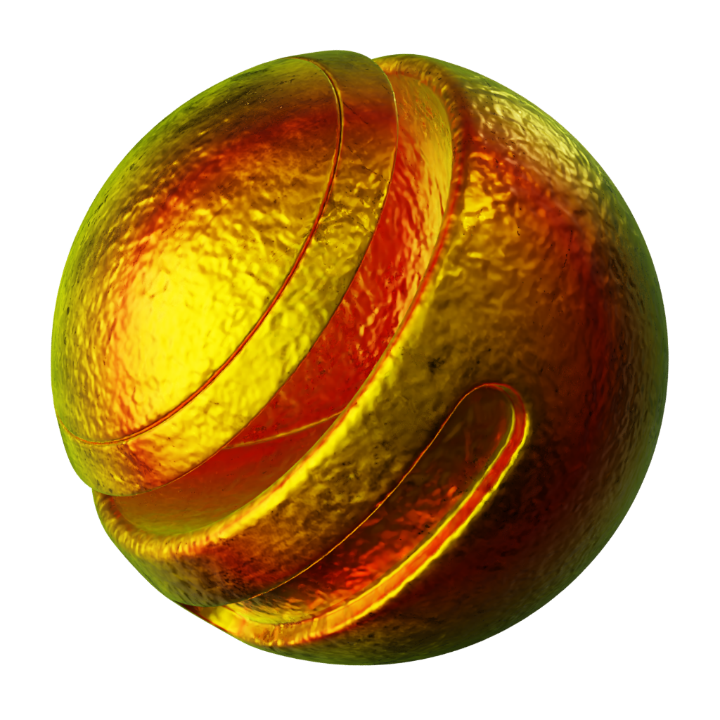 Iridescent Metal Gold Rough | FREE metal materials | BlenderKit