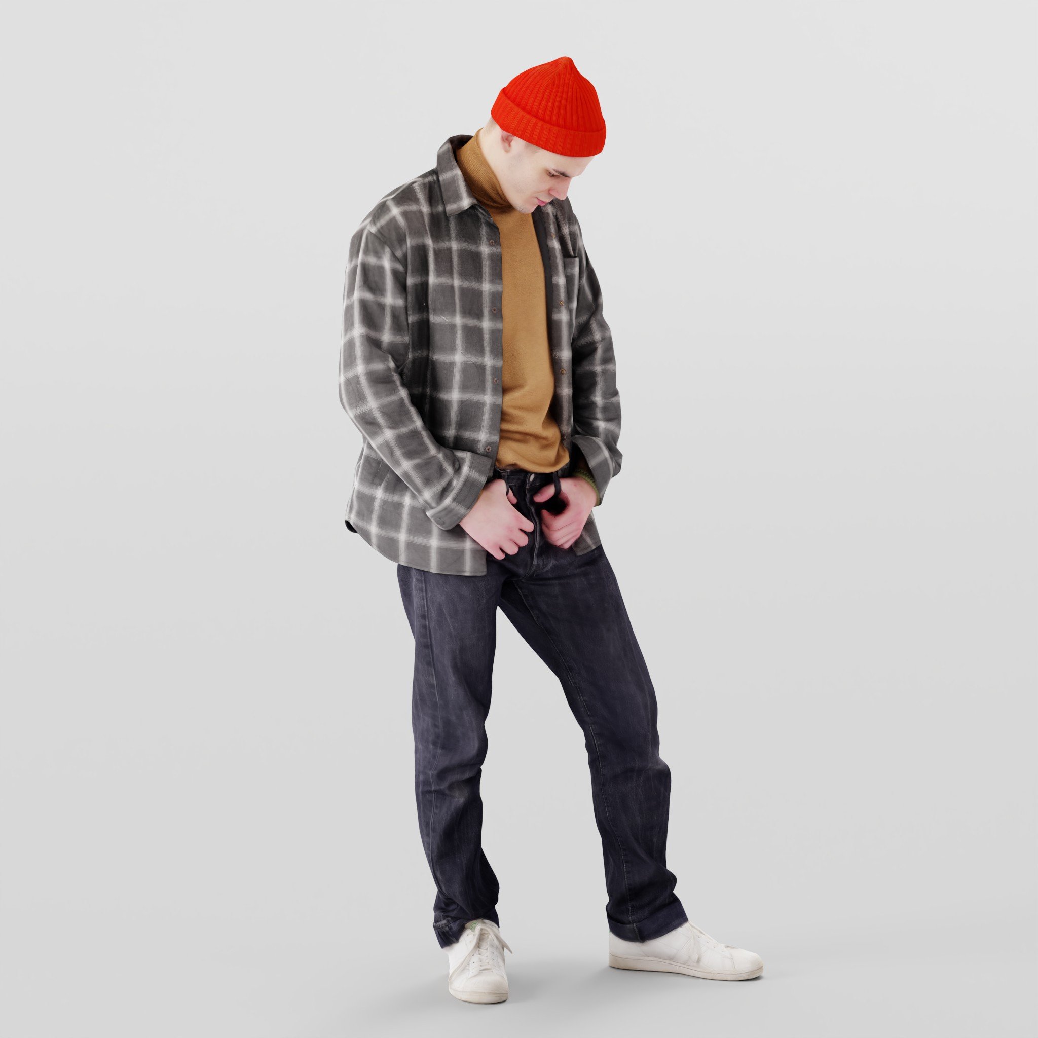 Guy in the Plaid Shirt | Men models | BlenderKit