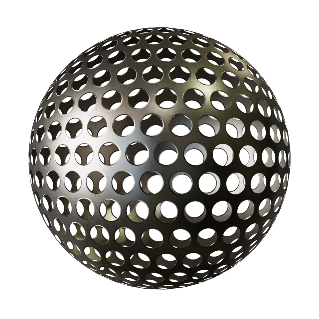 BlenderKit | Download the FREE Round Perforated Titanium Metal material