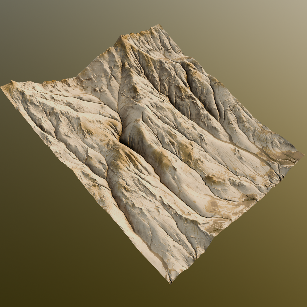 Mountain Slide Erosion Terrain | FREE Terrains models | BlenderKit