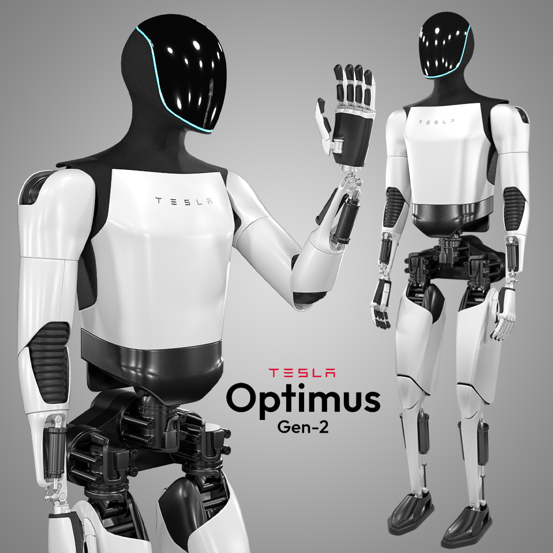Tesla Optimus Gen 2 (RIGGED) | Robotics models | BlenderKit