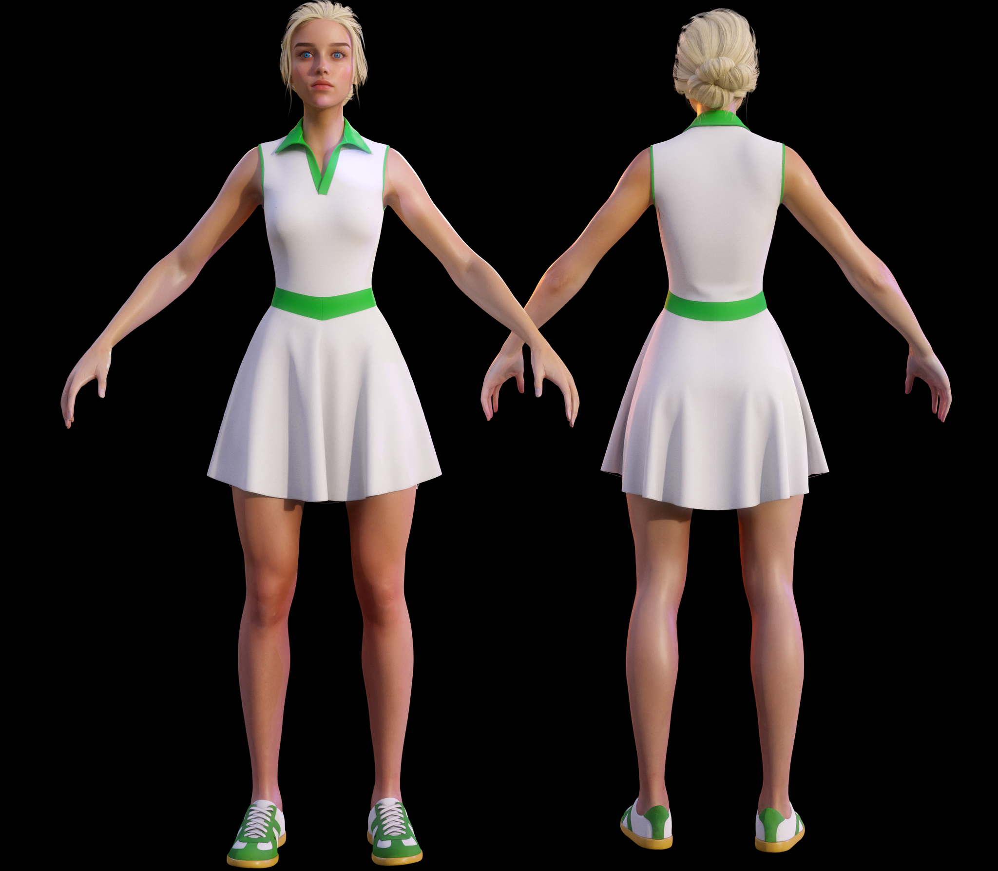 Sporty Tennis Girl | Women models | BlenderKit