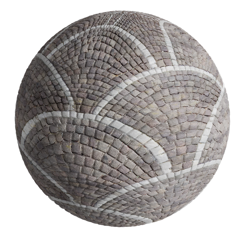 Cobble Stone Paving Fan | FREE floor materials | BlenderKit