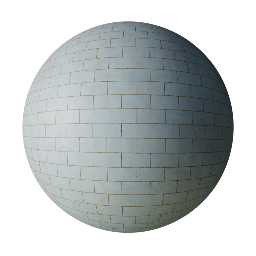 Painted Cinder Block Wall | FREE bricks materials | BlenderKit