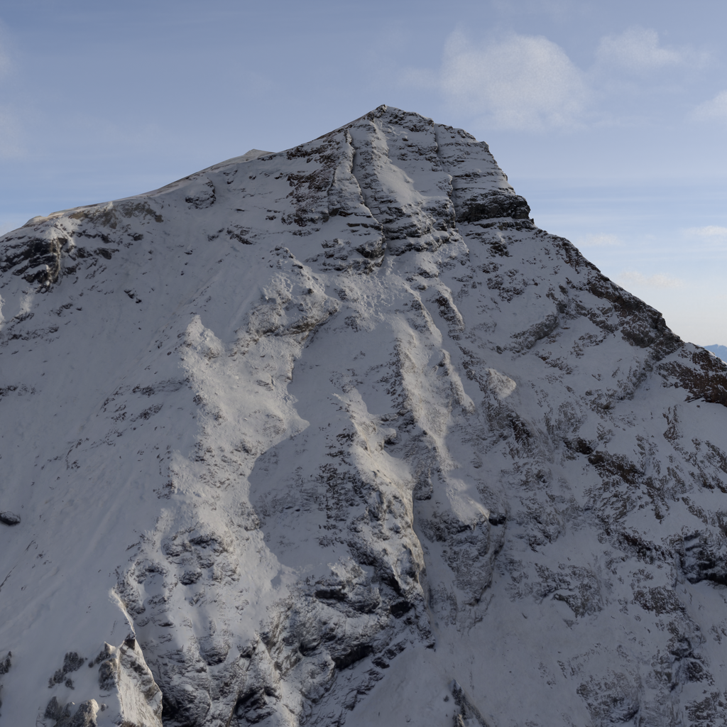 Snow Mountain Peak Photoscan | Terrains models | BlenderKit