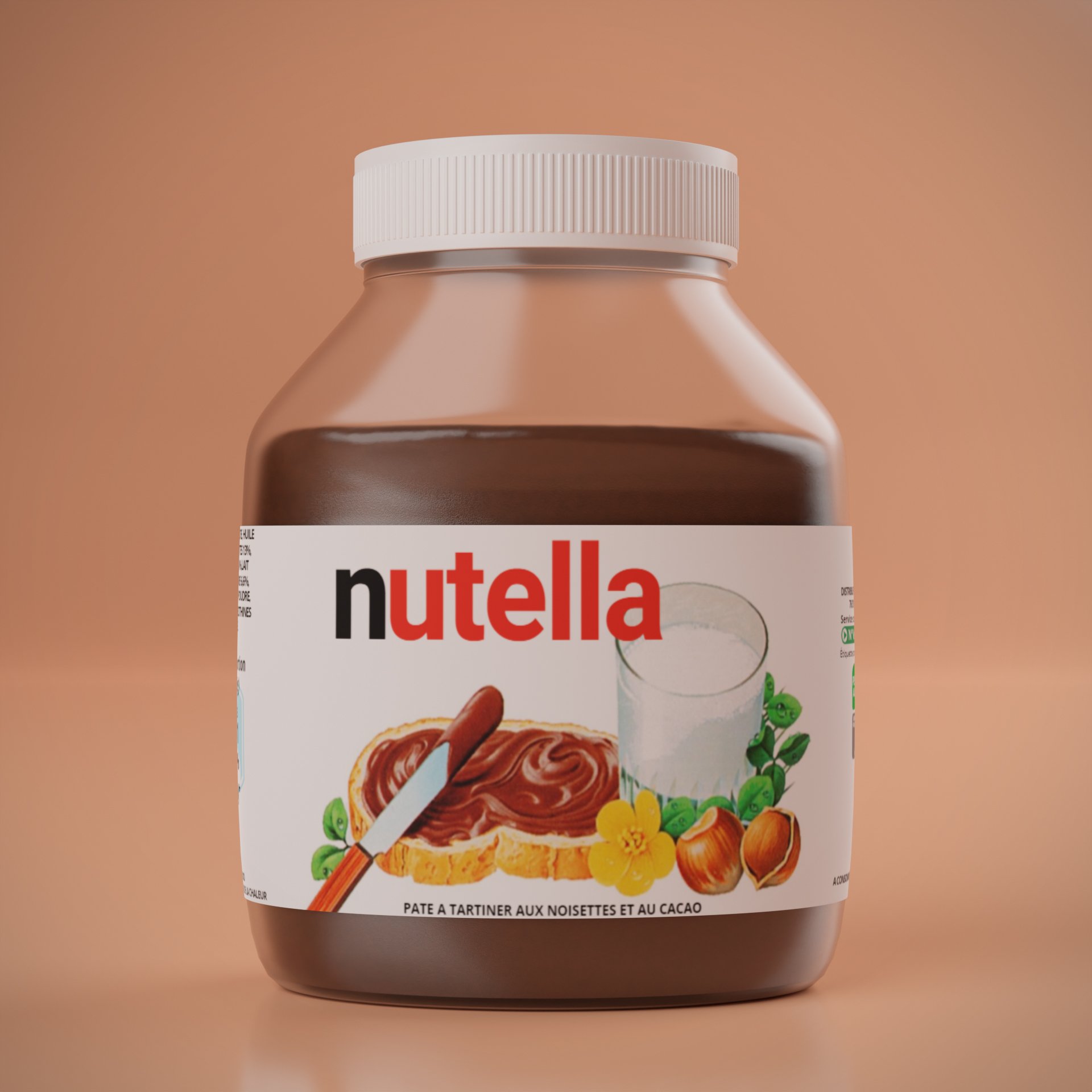 Nutella Chocolate | 3D Food models | BlenderKit