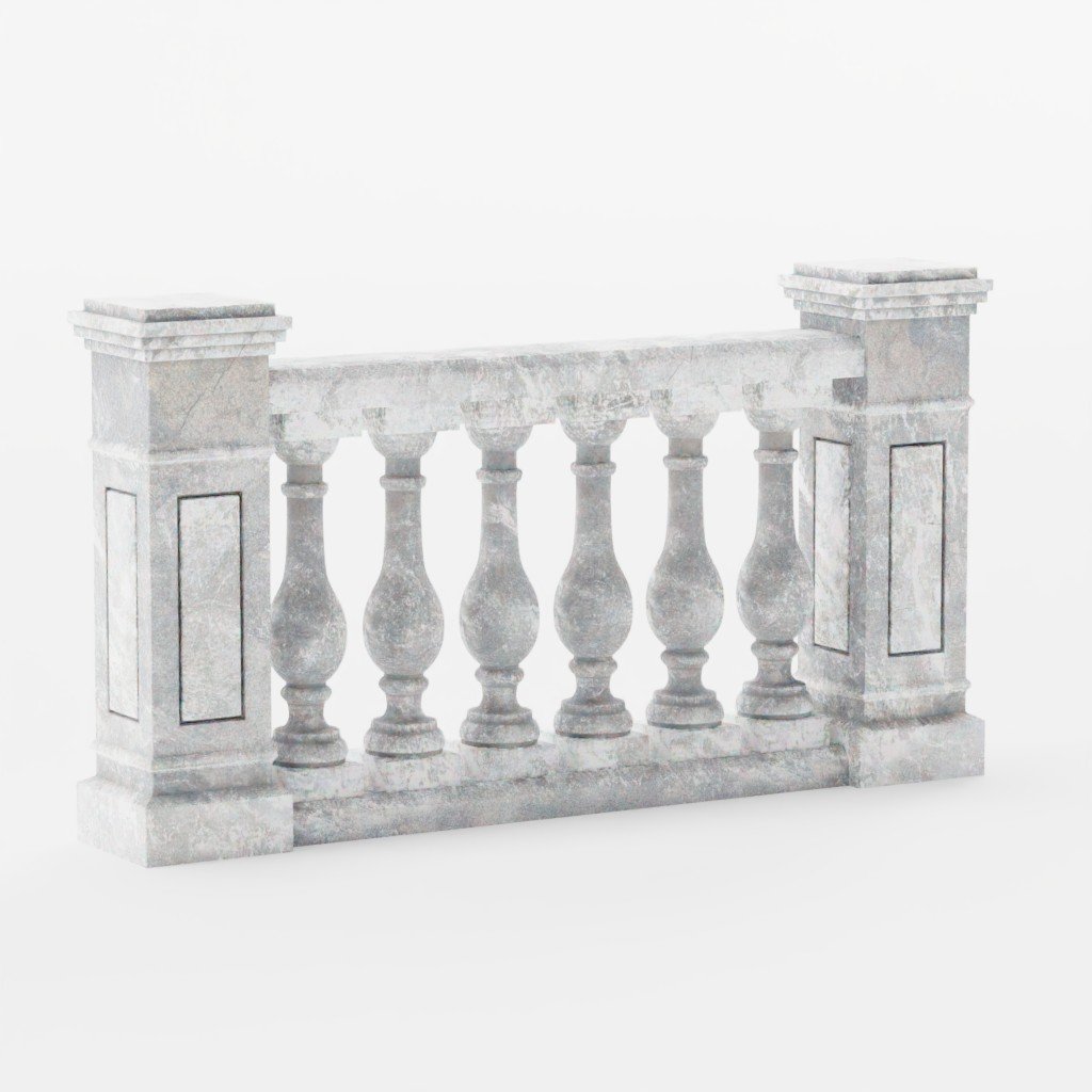 Balustrade - Stone Balcony 10 | 3D Structure models | BlenderKit
