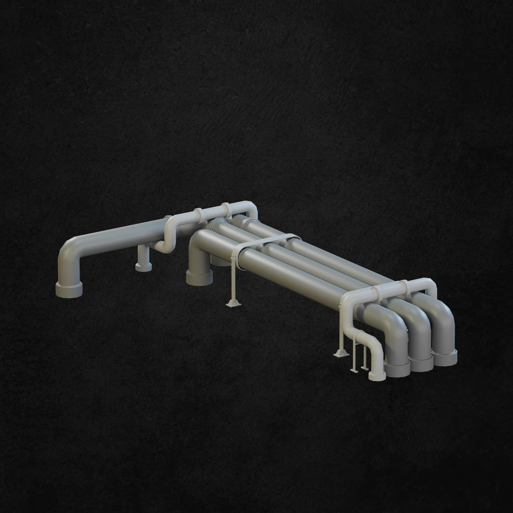 BlenderKit | Download the Pipe Set model