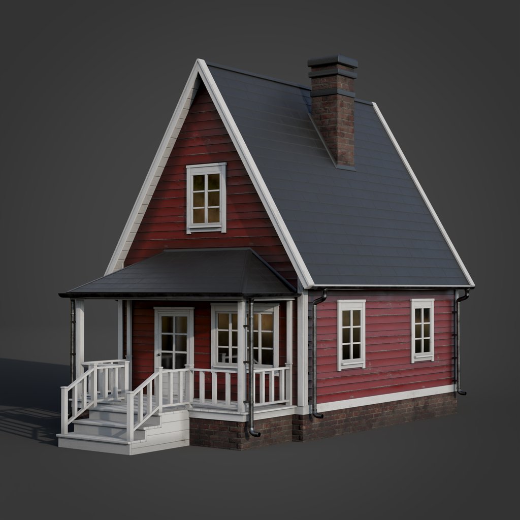 Nordic Cottage | Private Buildings models | BlenderKit