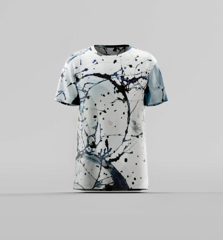 Ink Splatter Artistic T-Shirt | Man Clothing models | BlenderKit