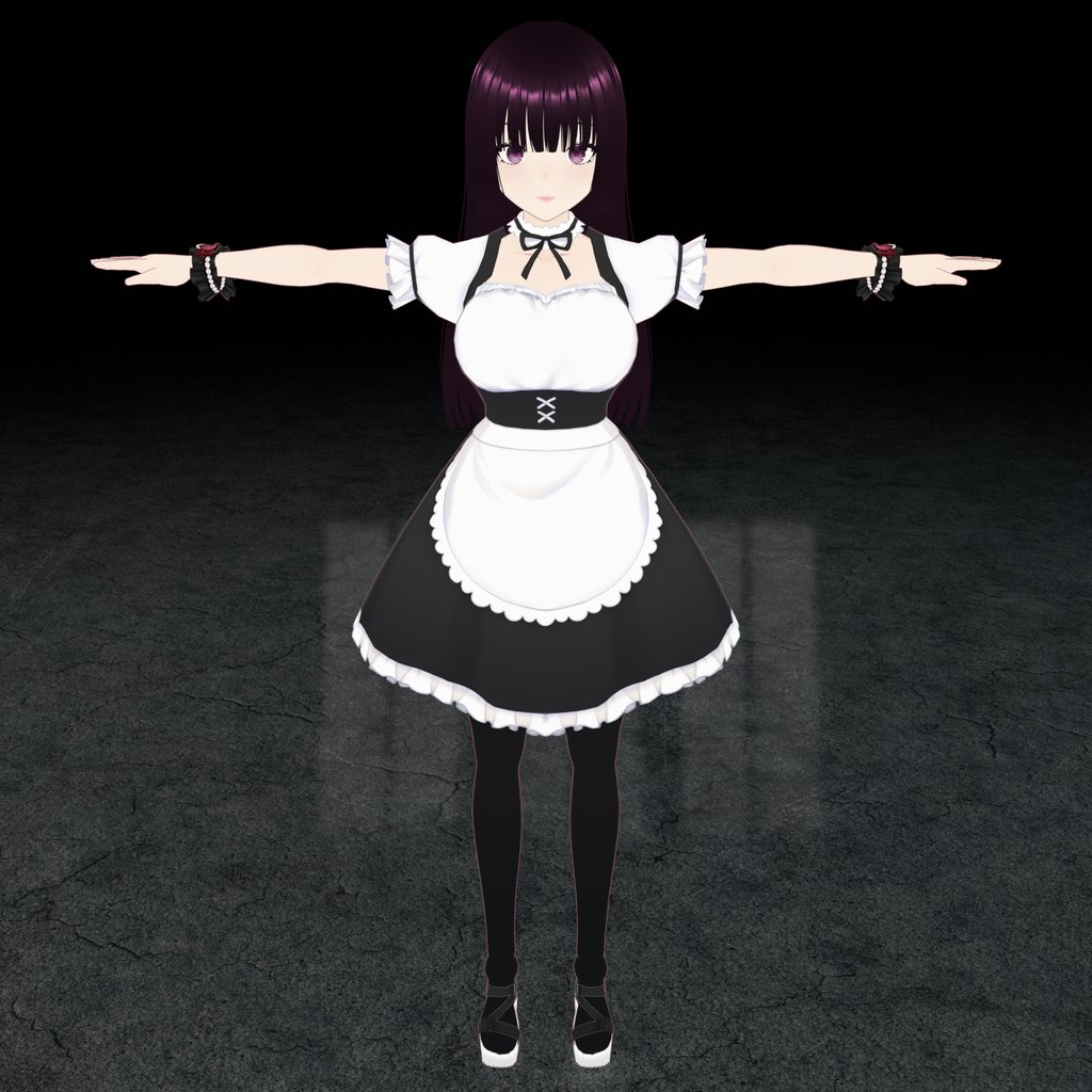 Rig Character Model - Maid | FREE Women models | BlenderKit