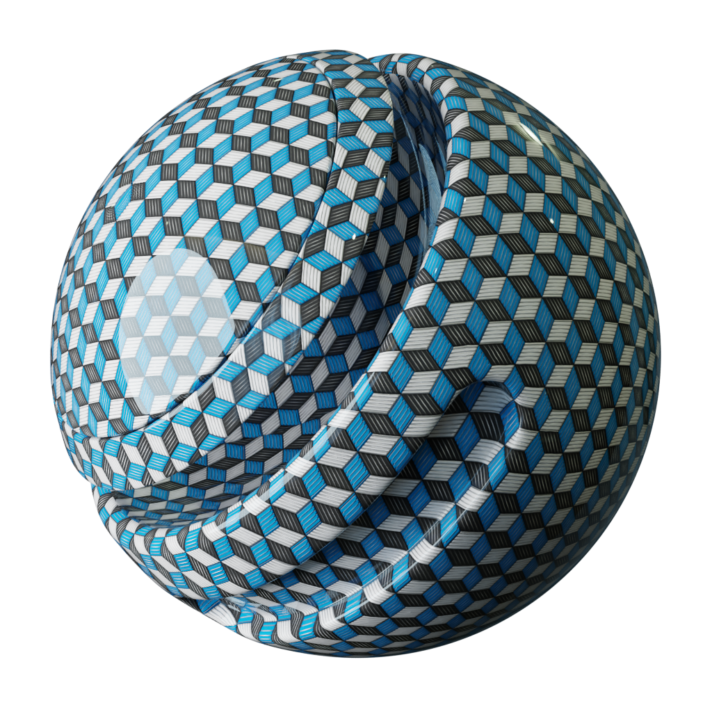 Optical Illusion Cube Pattern | FREE tiles materials | BlenderKit