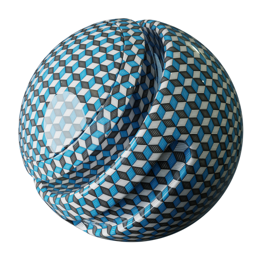 Optical Illusion Cube Pattern | FREE tiles materials | BlenderKit