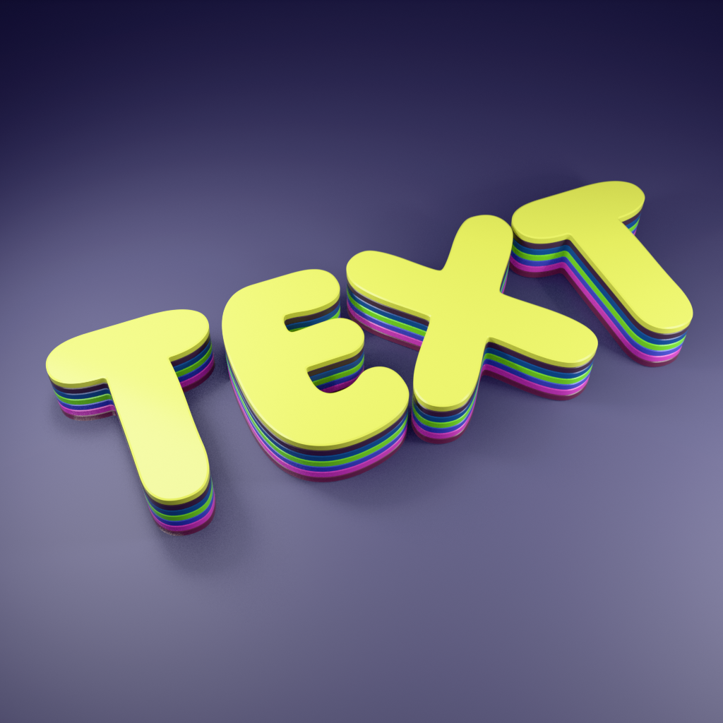 Vibrant Layer Typography | Typography scenes | BlenderKit