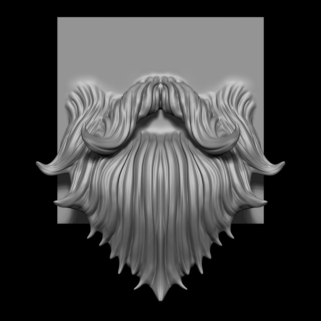 NS Stylized beard and mustache spiky | Human Hair & Nails brushes ...