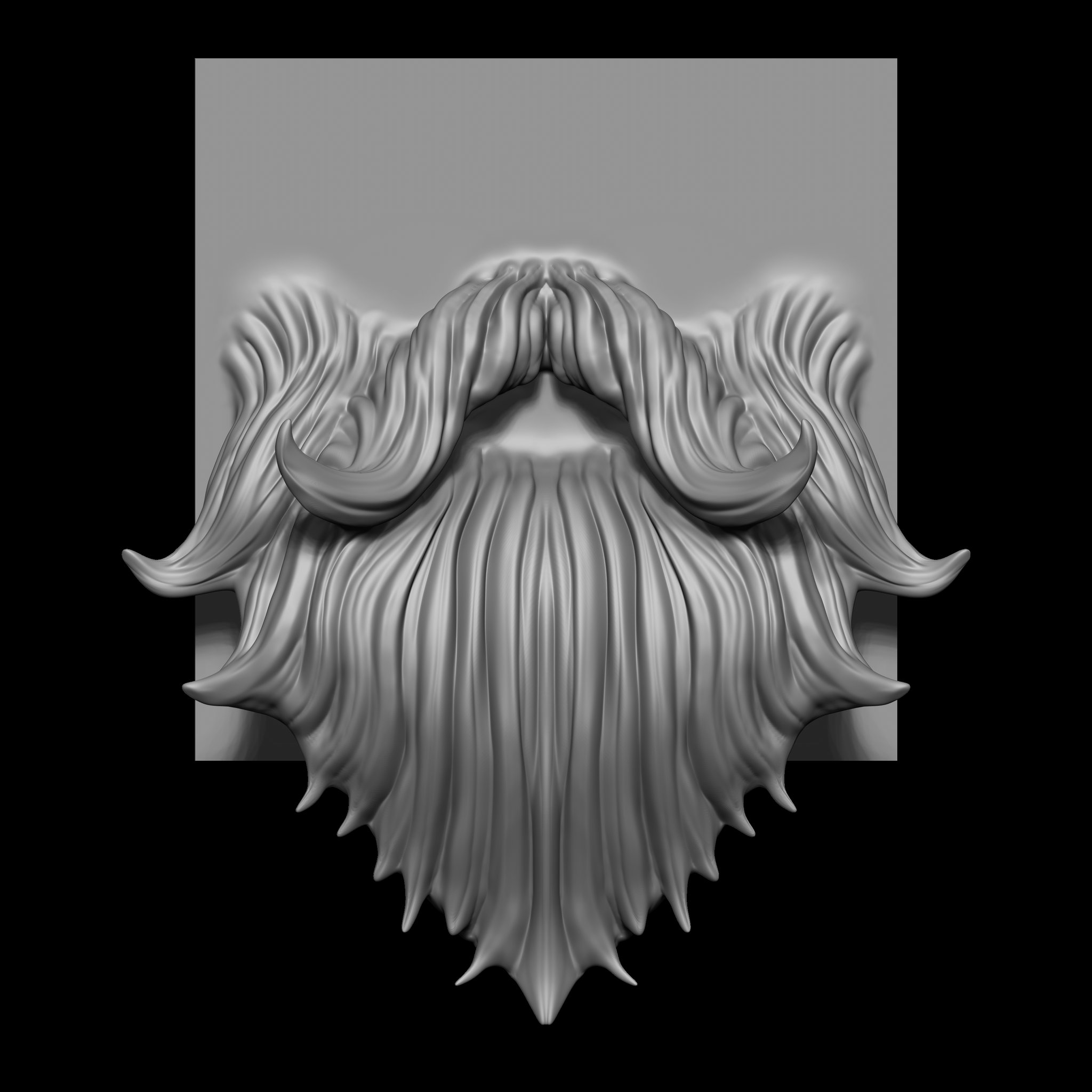 NS Stylized beard and mustache spiky | Human Hair & Nails brushes ...