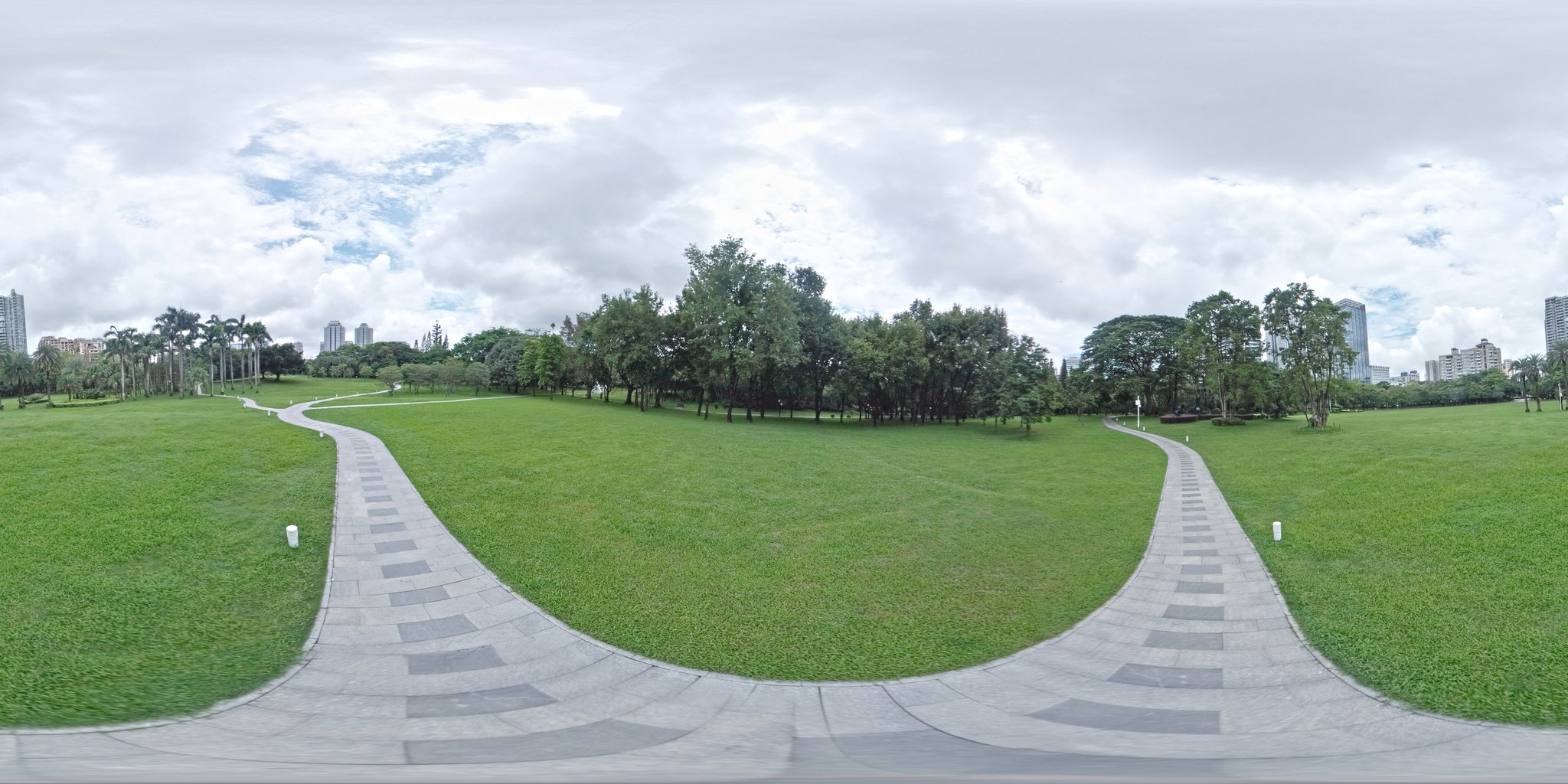 Park Green Grass Cloudly | FREE Urban Elements HDRis | BlenderKit