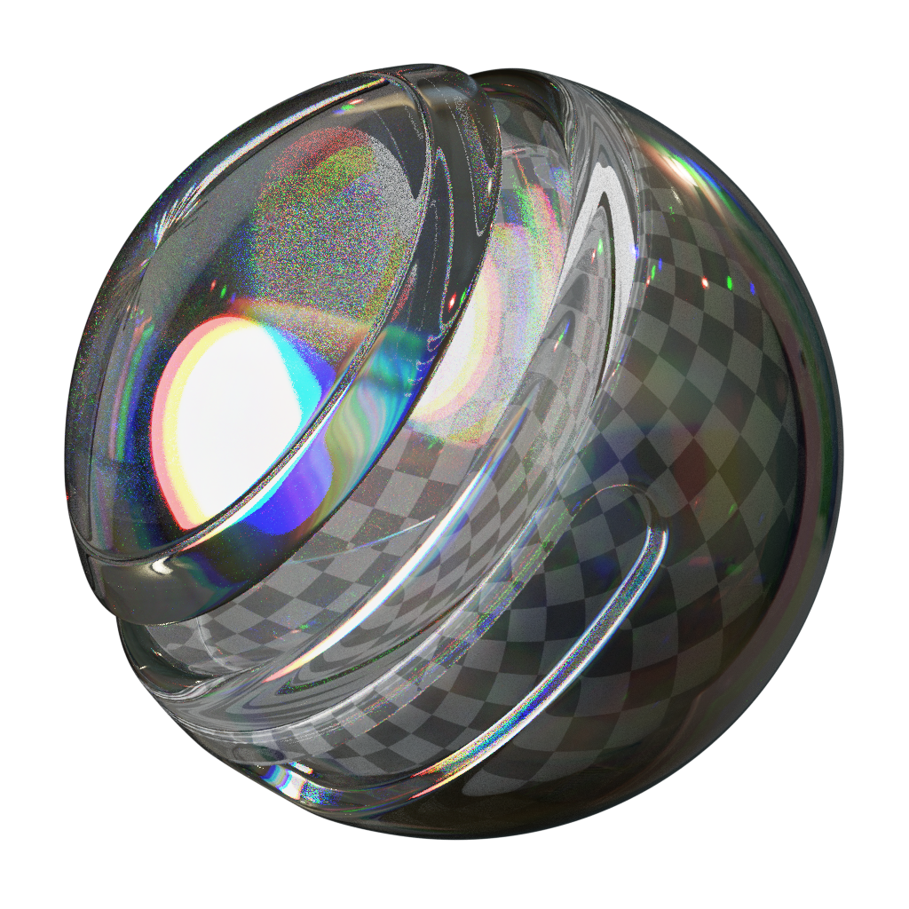 Glossy Reflective Spectrum Glass | FREE glass materials | BlenderKit