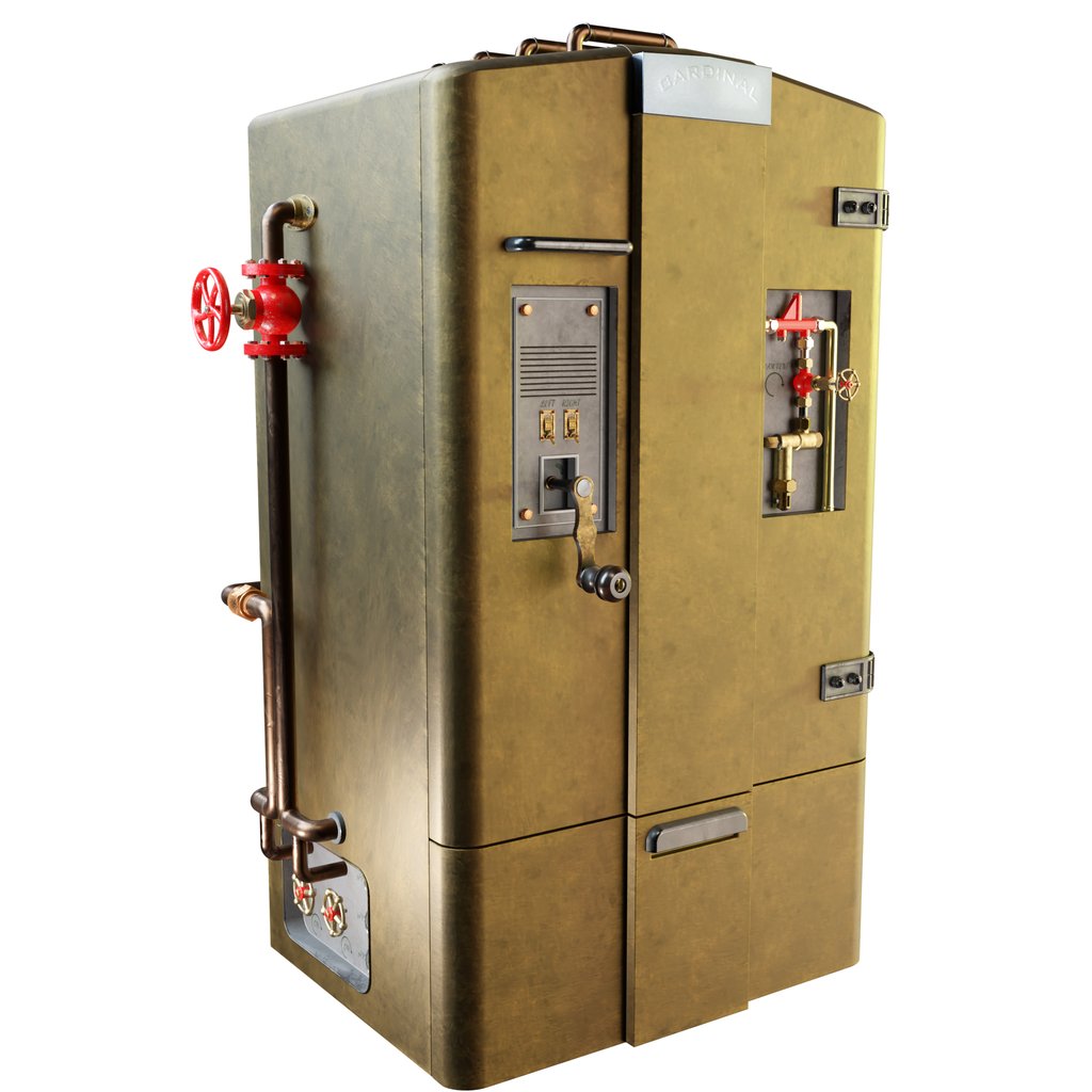 Steampunk Fridge | FREE Kitchen Appliances models | BlenderKit