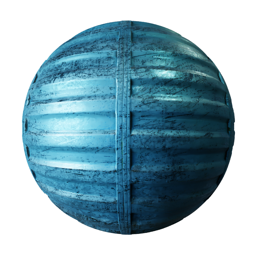 Corrugated Shipping Container Metal 50 | FREE metal materials | BlenderKit