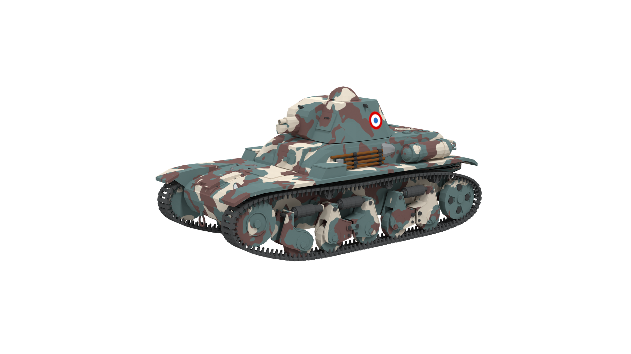 Low Poly Renault R35 Tank | 3D Vehicles models | BlenderKit