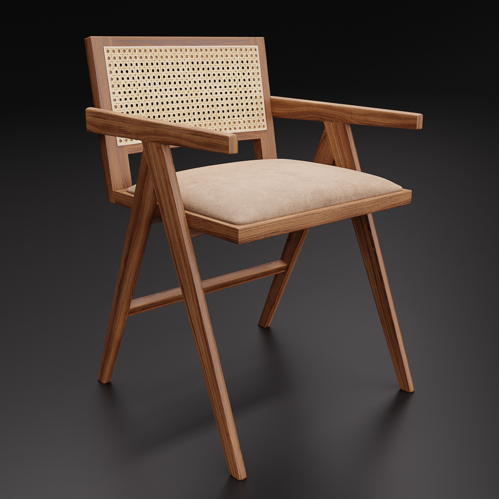 Chair Gun Rattan | Sitting Chairs models | BlenderKit