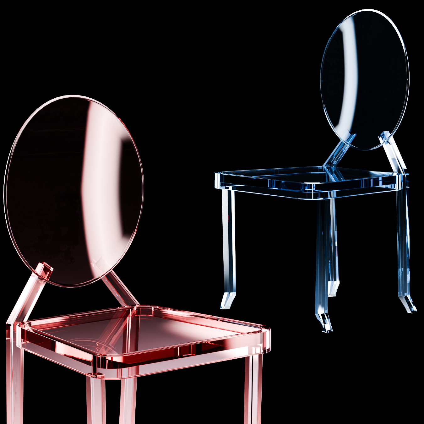 Victoria Ghost Chair | Sitting Chairs models | BlenderKit