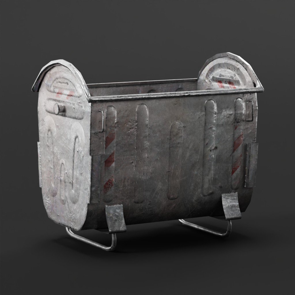 Trash container exterior pack | Containers models | BlenderKit