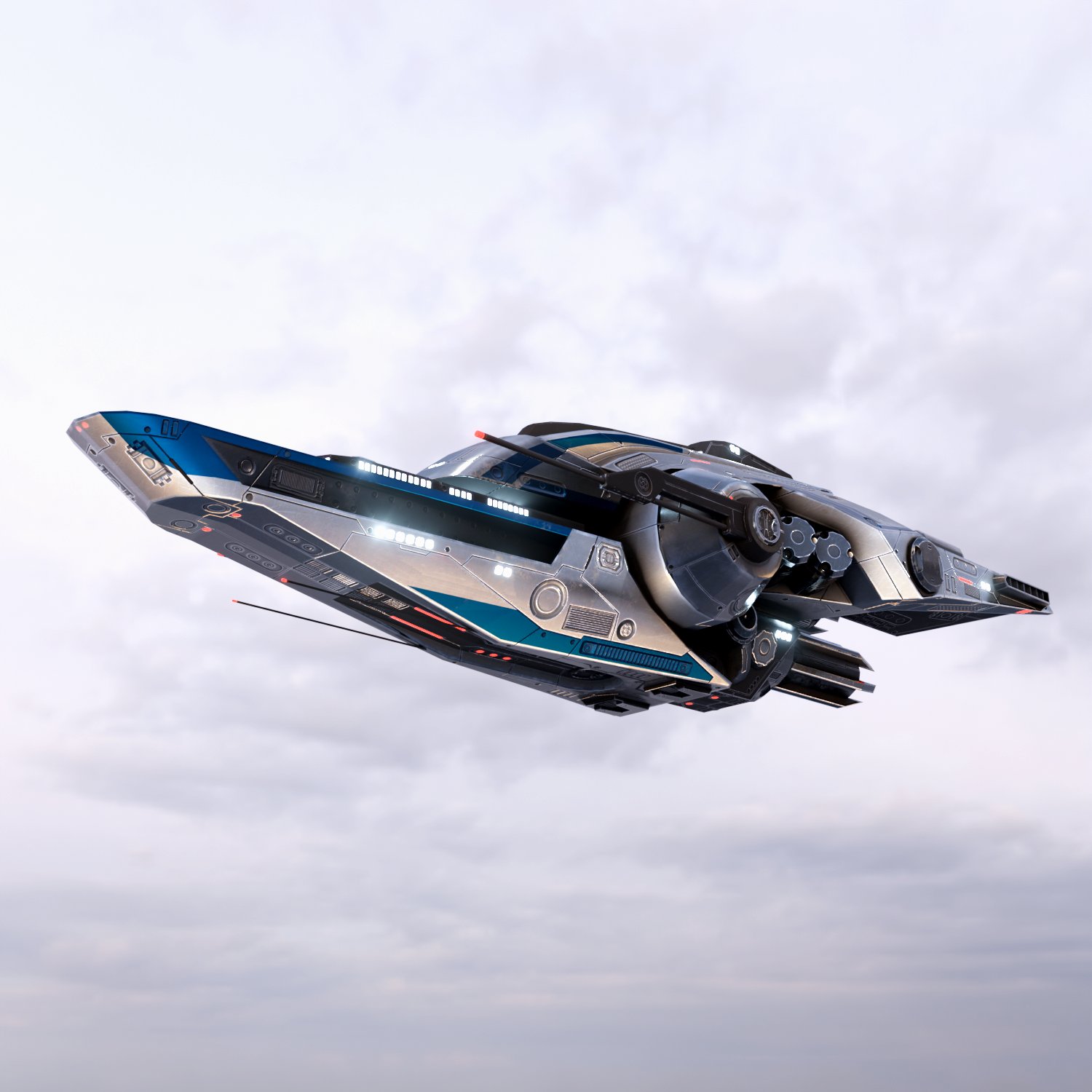 Algenib cruiser space ship | Military Aircraft models | BlenderKit