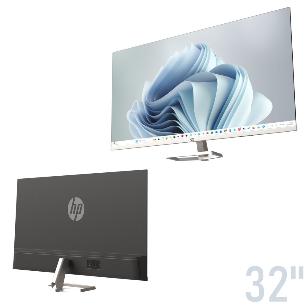 Office monitor hp 32 inch black | Monitors models | BlenderKit