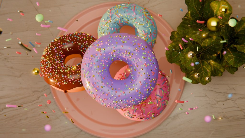 Donut Scene | FREE Product Visualization scenes | BlenderKit