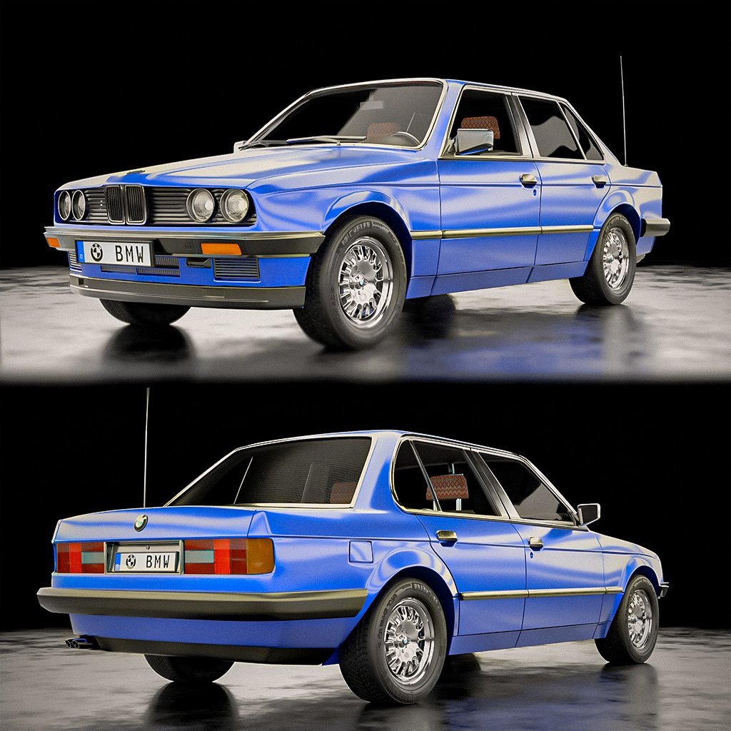 Car-BMW-E30 | Luxury Cars models | BlenderKit