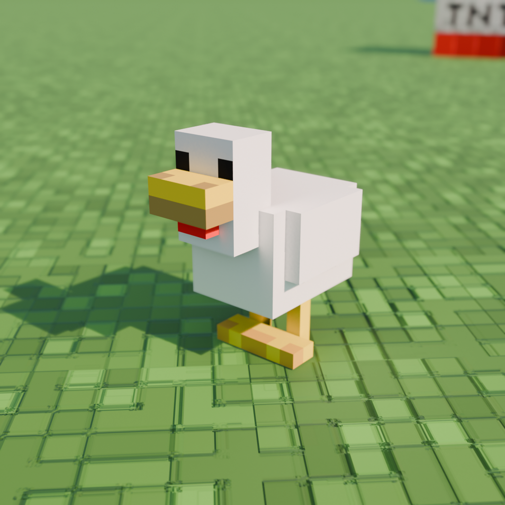 Minecraft Chicken | FREE Birds models | BlenderKit