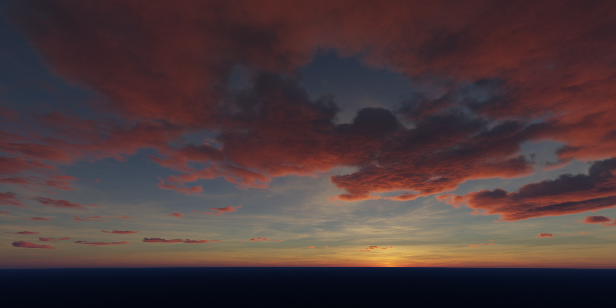 Pink Cloudy Twilight Sky | FREE Nature HDRis | BlenderKit