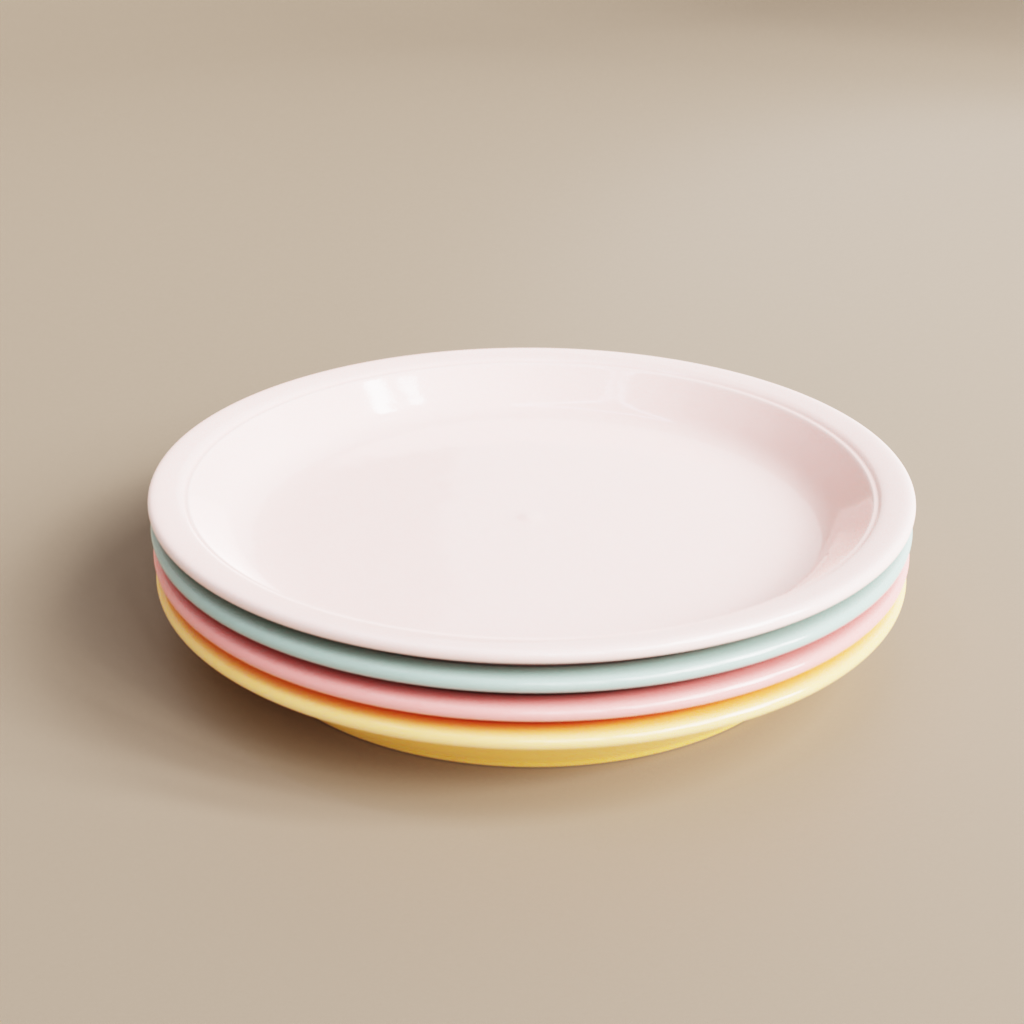 Ceramic plates set | FREE Kitchenware models | BlenderKit
