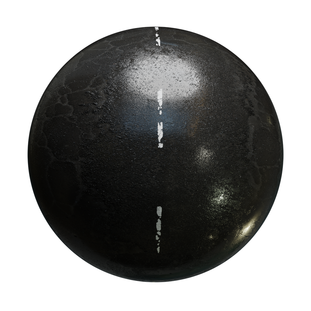 4K Wet road 02 | FREE asphalt materials | BlenderKit