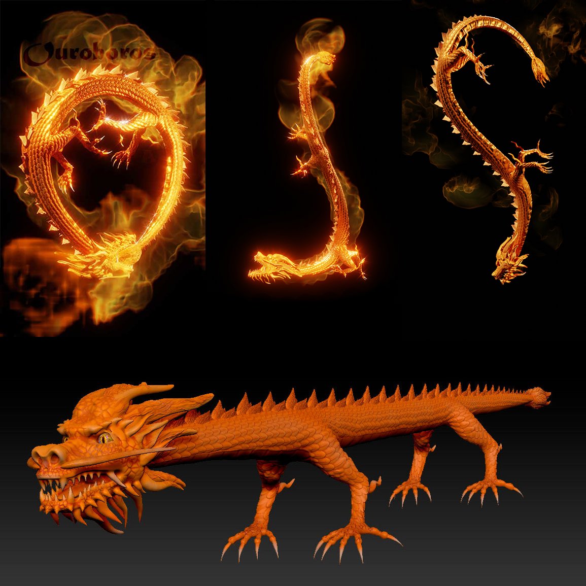 Hong Kong Golden Dragon | Monsters & Creatures models | BlenderKit