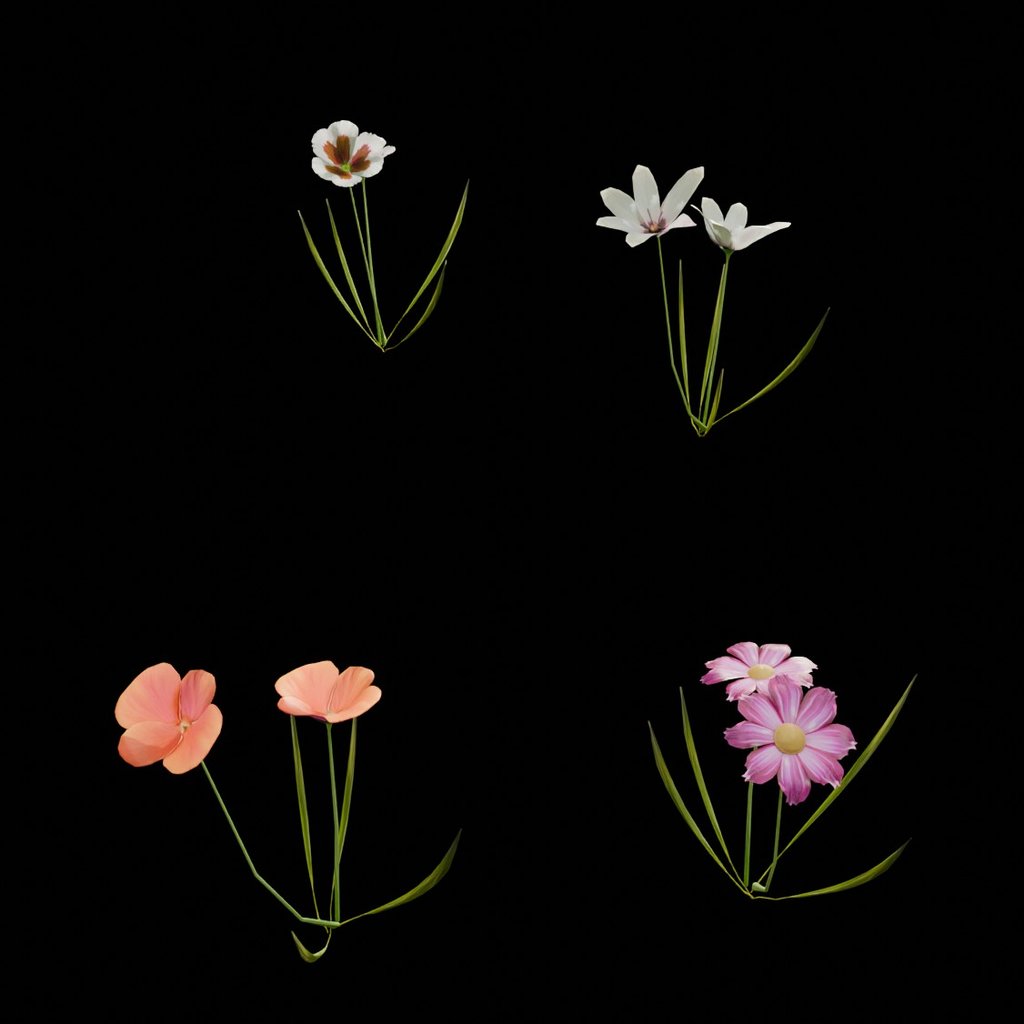 Realistic Outdoor Flowers | Outdoor Plants models | BlenderKit