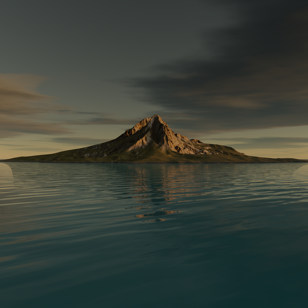 Island Landscape Terrain | FREE Terrains models | BlenderKit