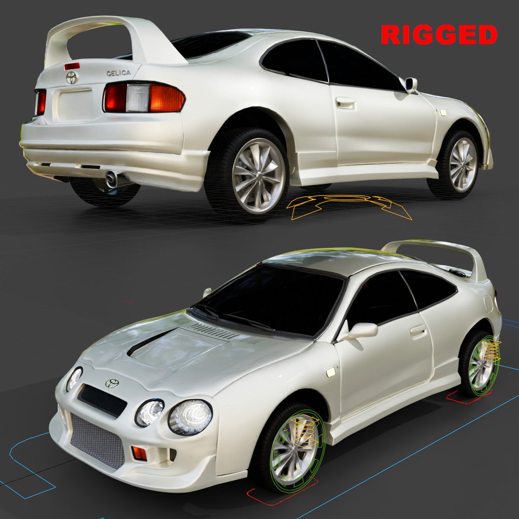 Toyota Celica GT4 | Race Cars models | BlenderKit