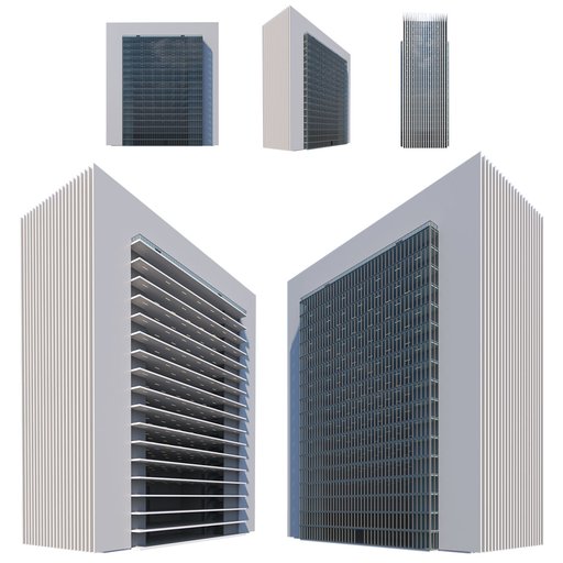 Building Tower Modern XXI | Commercial Buildings models | BlenderKit