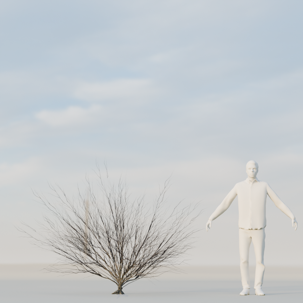 Dry Bush Low Poly | Trees models | BlenderKit