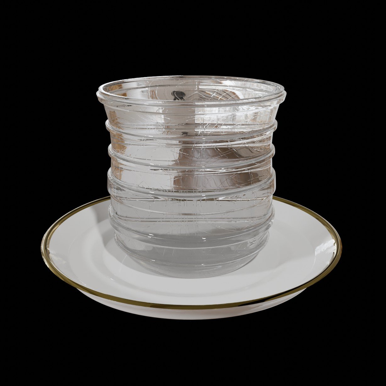 Glass and saucer | Kitchen Appliances models | BlenderKit