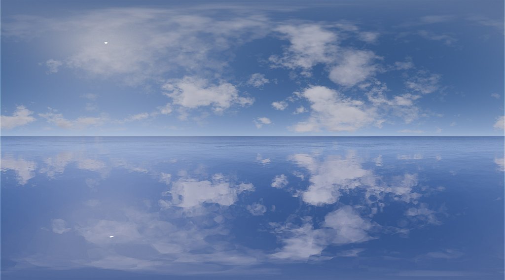 Calm Ocean Cloud Reflection | Water Environments HDRis | BlenderKit