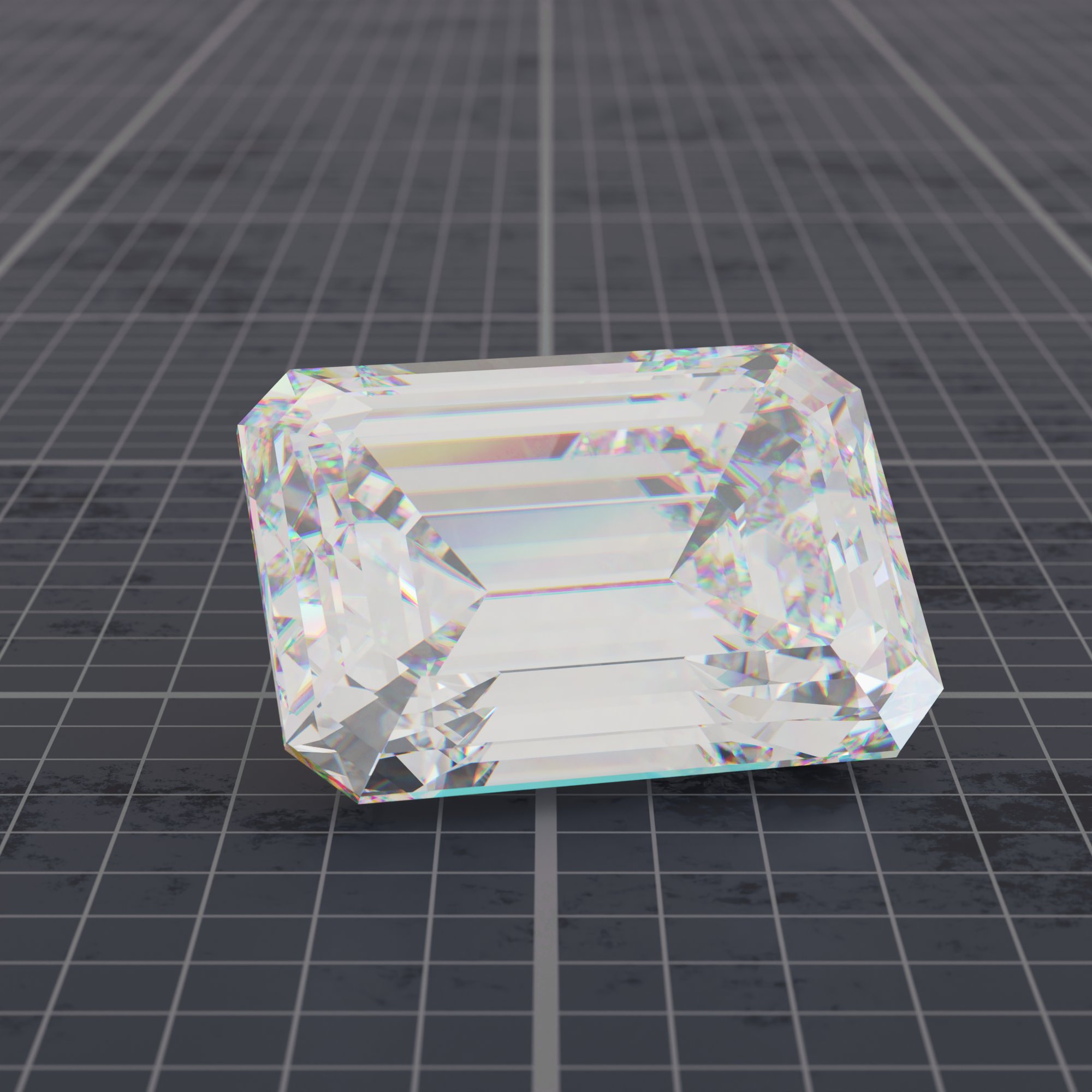 Emerald cut diamond | FREE Miscellaneous models | BlenderKit